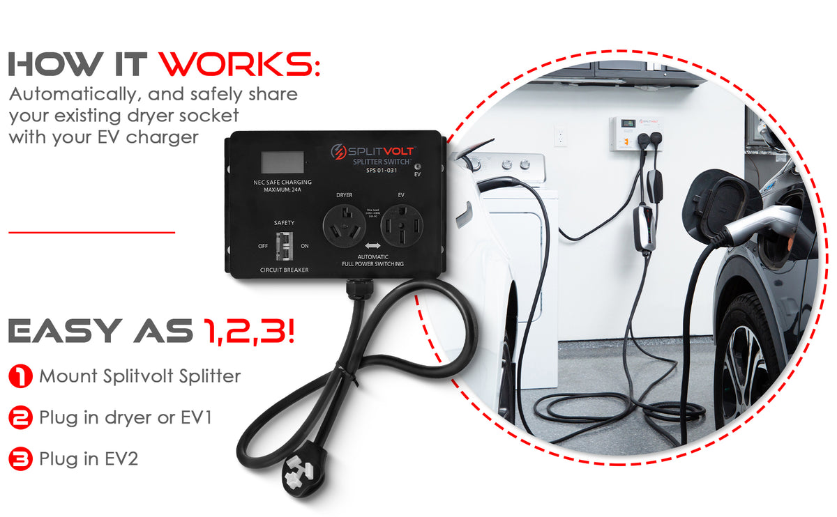 Splitvolt Safety Certified Splitter Switch NEMA 10-30